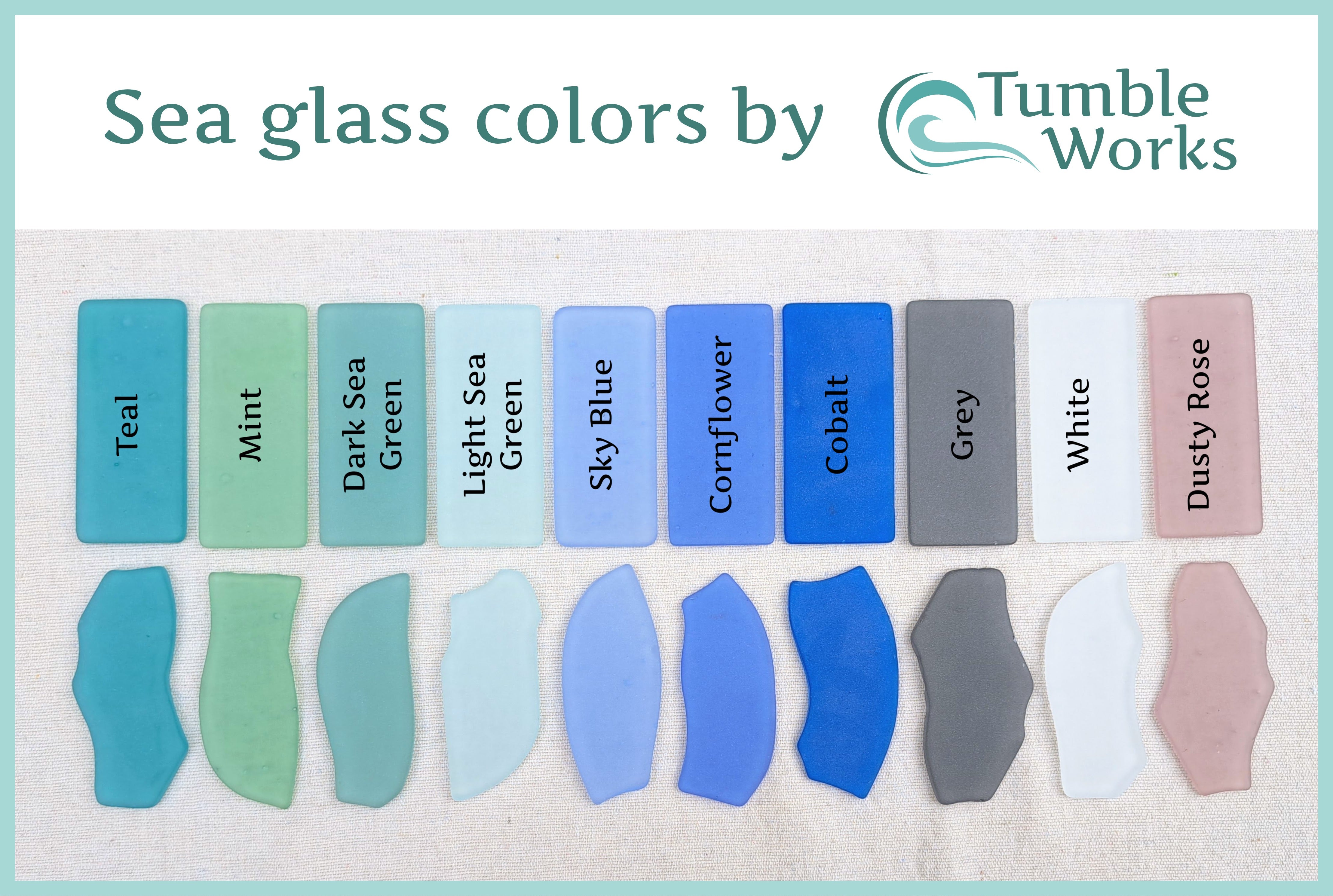 Sea glass ornament blanks - Assorted Colors – Tumble Works